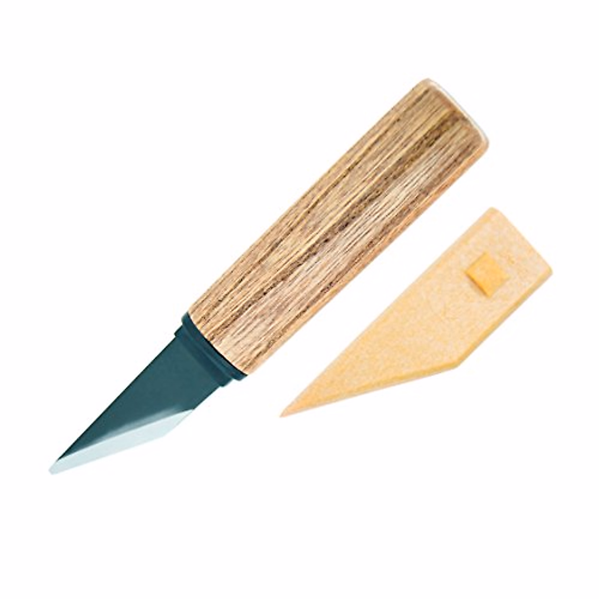 Kiridashi Craft Pocket Knife Japanese Steel Blade Wooden Handle with Sheath for Left-handed