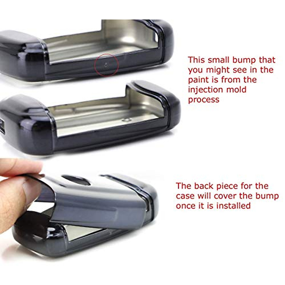 iJDMTOY Glossy Black TPU Key Fob Cover w/Button Cover Panel Compatible With Porsche 2017-up Panamera, 2019-up Cayenne Gen2 Smart Key