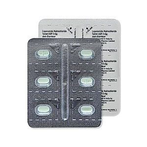 Amazon Basic Care Loperamide Hydrochloride Tablets, 2 mg, Anti-Diarrheal, 24 Count (Pack of 1) (Packaging may vary)