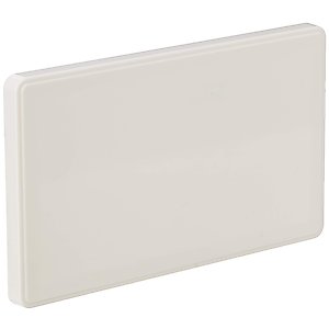 MK Dimensions 2 Gang White Synthetic Finish Blank Frontplate