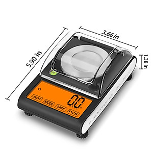 Fuzion TGD-1500gn Reloading Scale Rechargeable, 0.1gn Large LCD Touch Screen, 6 Weigh Modes, Grain Powder Scale for Reloading, Digital Powder Scale