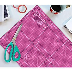 Cutting Mat A3 around 12" x 18", Self Healing cutting mat Double Sided 5-Ply Cutting Mats for Crafts, Fabric, Sewing, Quilting, Workbench, Scrapbooking, Projects, Pink/Purple -Shiny Merry
