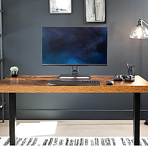 VIVO Premium Single 17 to 32 inch VESA Monitor and Touch Screen Desk Stand with Rotating Base, Freestanding Pneumatic Height Adjustable Arm, Black, STAND-V001R