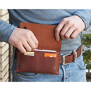 Bovine Leather Case for Microsoft Surface Duo 2, Cover Holster, Fanny Pack