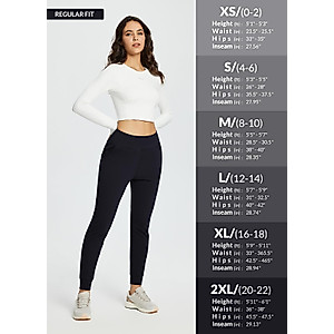 BALEAF Women's Fleece Lined Joggers Waterproof Thermal Hiking Pants Sweatpants Track Pants Winter Clothes Running Gear Black M