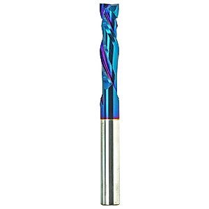 Jiiolioa F2132 CNC Router Bits Up&Down Cut Solid Carbide Compression End Mill 1/4" Shank for Side milling, end milling, Finish Machining
