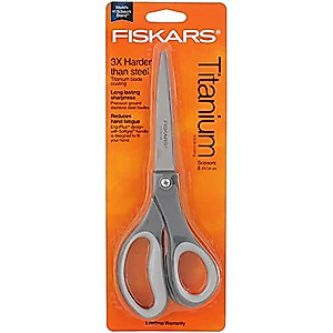 Softgrip Straight Titanium Scissors, 8-In.