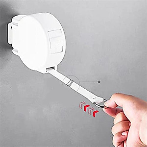 N/A Black/White Clothesline Dryer Laundry Holder Retractable Belt Wall Mounted Drying Racks Hidden Hanger ( Color : D , Size : 1 )