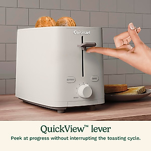 Cuisinart Soho™ Collection 2-Slice Toaster, 7 Toaster Setting, Defrost, Reheat, and Bagel Setting, Convenient Rear Cord Storage, Truffle, CPT-7TR