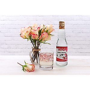 Sadaf Rose Water for Cooking 20 oz - Food Grade Rose Water for Baking, Food Flavoring or Drinking - Edible Rose Water Drink - Ideal for Persian desserts or beauty care - Product of Lebanon