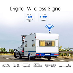 ZEROXCLUB Ⅱ Digital Wireless Backup Camera System Kit,HD 1080P & IP69 Waterproof Wireless Reverse Rear View Camera + 7’’ DVR Split Touch Monitor w/Recording for RV/Truck/Trailer/Motorhome-B701
