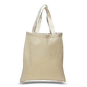 Set of 6 Blank Cotton Tote Bags Reusable 100% Cotton Reusable Tote Bags Natural