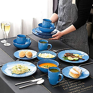 TBGFPO 48-Piece Stoneware Ceramic Dinnerware Set with Dinner Plate, Dessert Plate, 800ml Bowl, 380ml Mug Set