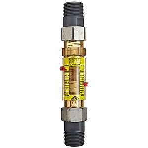 Hedland H621-610-R EZ-View Flowmeter With Sensor, Polyphenylsulfone, For Use With Water, 1.0 - 10 gpm Flow Range, 1" NPT Male