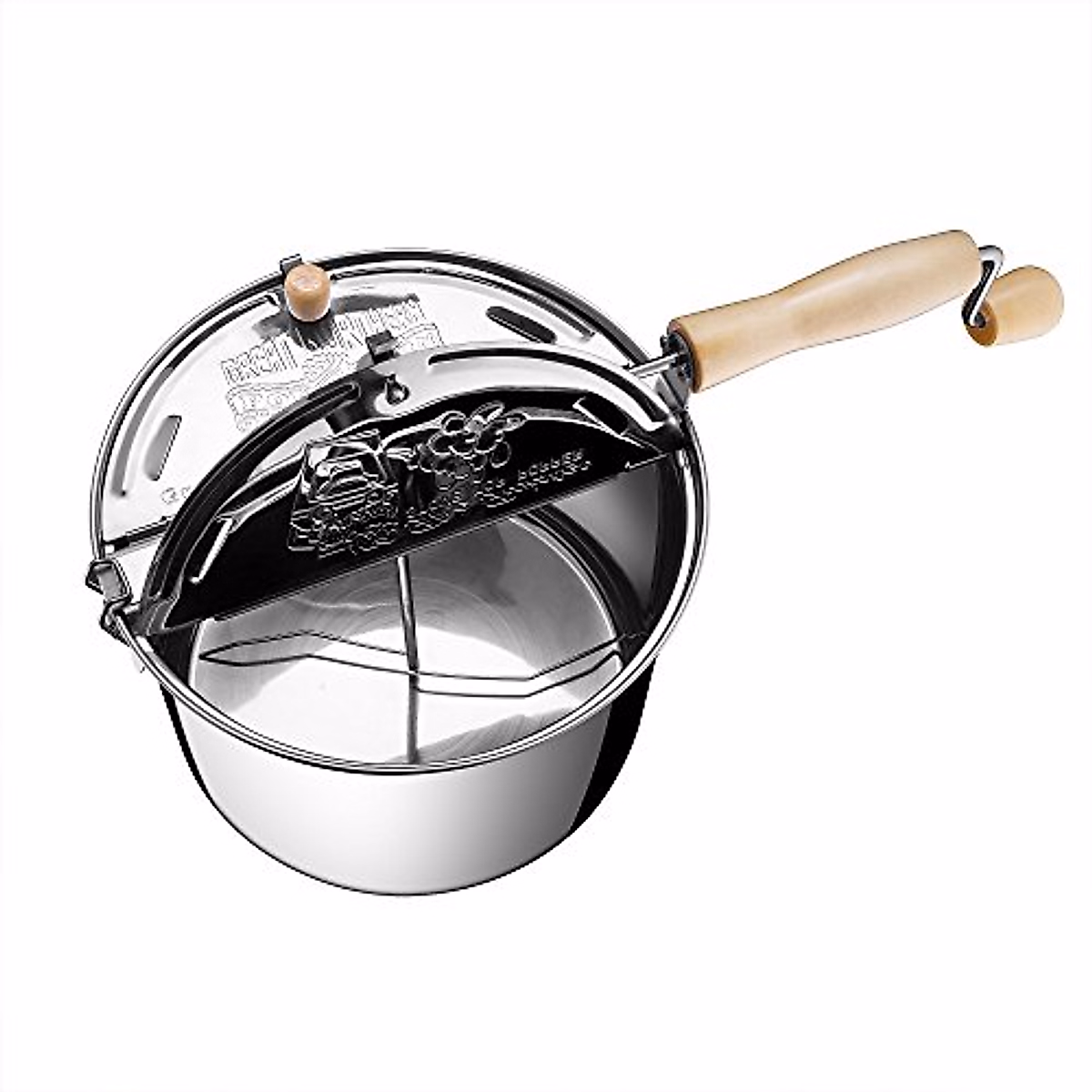 Great Northern Popcorn Original Stainless Steel Stove Top 6-1/2-Quart Popcorn Popper