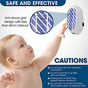 2PCS Bug Zapper Indoor - Mosquito Zapper Indoor - Fly Zapper Portable Indoor - Bug Zapper Electric Mosquito Fly Zappers/Killer - Indoor Mosquito Trap - Indoor Mosquito Killer - Mosquito Trap Indoor