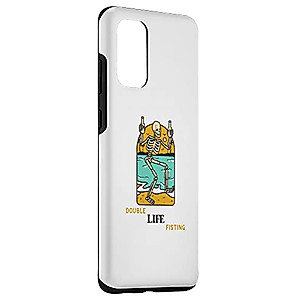 Galaxy S20+ Funny Double Fisting Life with Skeleton Alcohol Summer Fun Case