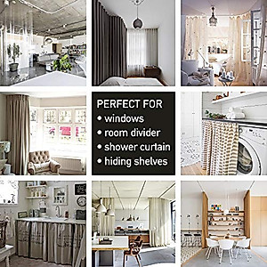 DartAnt - Heavy Duty Flexible Curtain Track 10ft (3.05m) Ceiling Mount Room Divider Track, Curved Rods for shower Curtains, RV Camper curtain privacy