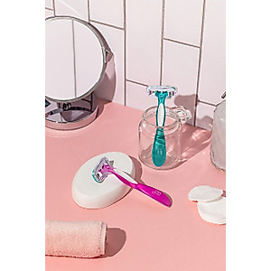 BIC Soleil Sensitive Advanced Women's Disposable Razors With 360 Degree Water Activated Moisture Strip for Enhanced Glide, Shaving Razors With 5 Blades, 5 Count