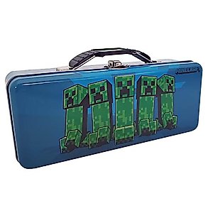 The Tin Box Company Minecraft Pencil and Tote Box (639407-12) , Blue small
