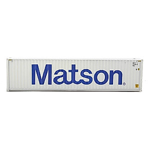 Walthers SceneMaster HO Scale Model of Matson (Gray, Blue) 40' Hi Cube Corrugated Side Container,949-8263