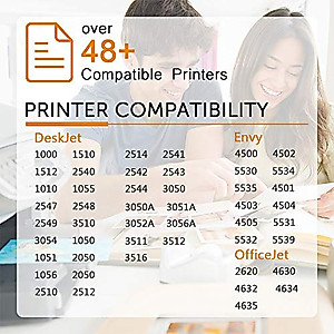 Inktopia Remanufactured Ink Cartridge Replacement for HP 61 XL 61XL (2 Black) CH563WN High Yield for HP Envy 4500 5530 5534 5535 OfficeJet 4635 4630 2620 Deskjet 2540 1056 1510 1000 Printer