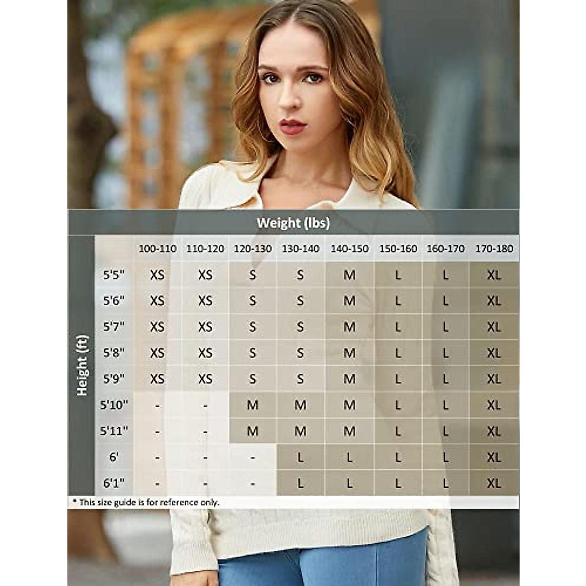 AmélieBoutik Women Collar V Neck Cable Knit Long Sleeve Pullover Sweater (Creamy White X-Small)