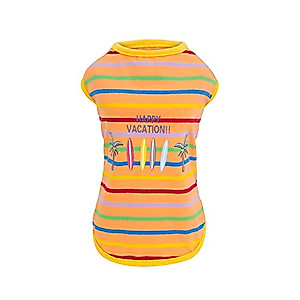 HonpraD No Adjustable Dog Pressure Points Side Clip Vest Dog Clothes Print cat Shirt Cat Refreshing Pet Summer Sweatshirt Pet Clothes Dog Walking Stuff