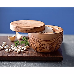 Berard 90070 French Olive-Wood Handcrafted Salt Keeper, Medium