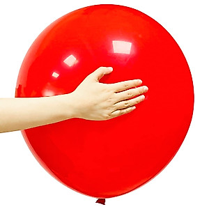 Red Balloons 18 Inch 12 Pack Large Latex Party Balloons Round Helium Balloon for Christmas Wedding Birthday Valentine's Day Engagement Anniversary Festival Party Decorations (Red Balloons 18 inch)
