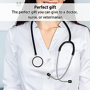 Dual Head Stethoscope With Black Tubing,Eartips And Earpiece For Adult Home Use,Doctor and Nurse Accessories for Work