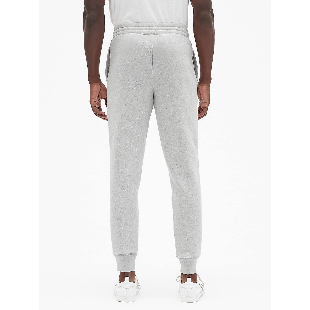 GAP Mens Logo Fleece Joggers Sweatpants, Light Heather Grey, X-Large US