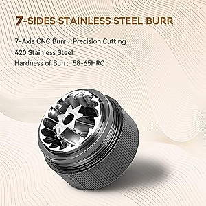 DiseZeit-Z3PRO Manual Coffee Grinder, 7-Axis Stainless Steel Burr, Three-Stage Disassembly Easy Cleaning, 15-25g Capacity Espresso Coffee Grinder Manual with Adjustable Settings, Brush&Storage Bag