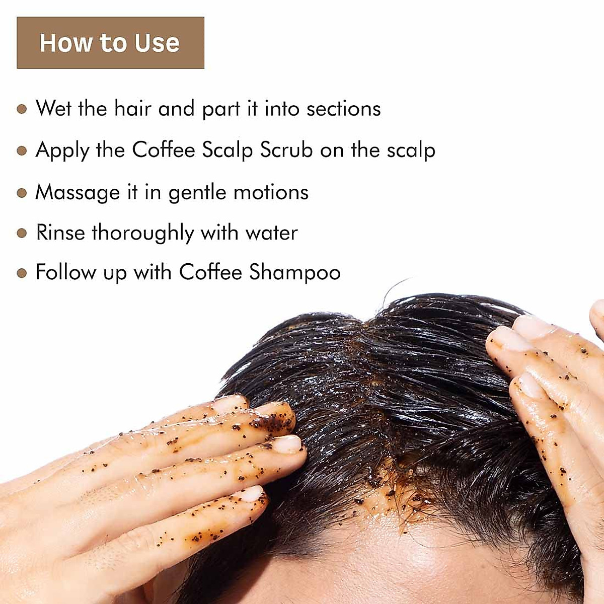 mCaffeine Naked and Raw Coffee Scalp Scrub - Scalp Cleanser Dandruff Removal - Suitable for All Hair Types - Natural Aha - Scalp Exfoliation - 8.82 oz