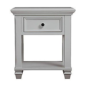 Baby Cache Glendale 1 Drawer Nightstand, Pure White