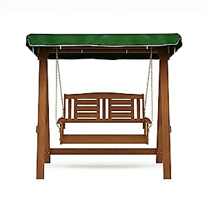 Furinno Tioman Hardwood Patio / Garden / Outdoor Porch Swing, Swing D, Natural