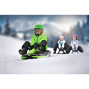 Gizmo Riders 2-Seater Ski Sled with Differential Steering System and Deep Digging Brake - Stratos Electric Blue