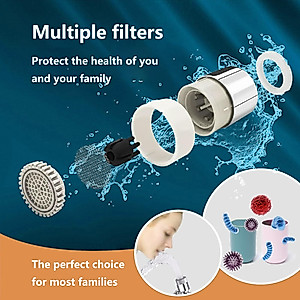 HYERIS 1080° Swivel Faucet Aerator,Twist and Swivel Kitchen Bathroom Sink Aerator,Universal Robotic Arm,Pressurized Water Saving Faucet Aerator & Diverter Valve,Two Water Outlet Modes Nozzle. (ABS)