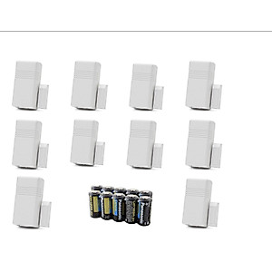 Lot of 10 Honeywell Ademco 5816WMWH White Door/Window Transmitter w/ Magnets, Batteries and Mounting Hardware