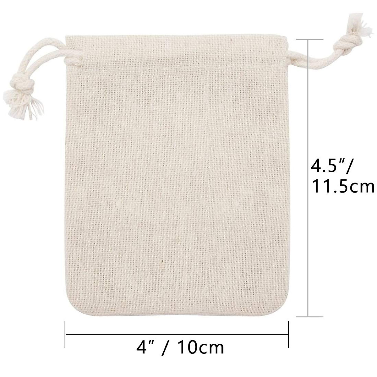 Hapdoo 24 Pack Cotton Muslin Bags with Drawstring Gift Bags Jewelry Pouches Sacks for Wedding Party and DIY Craft, 4 x 5 Inches…