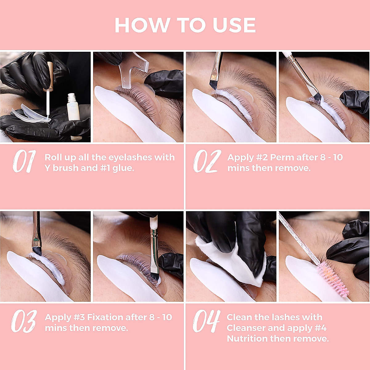 LLBA Lash Lift Kit, Eyelash Perm Kit, Professional Use, Upgraded Incredients, Long-Lasting, Semi-Permanent Curling, Ensuring Hyngen & Easy Cleaning