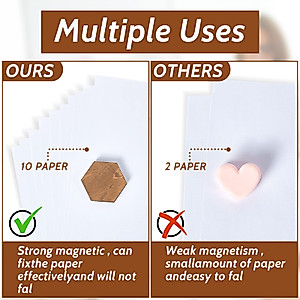 30 Pcs Wooden Fridge Magnets Hexagon Locker Magnets Magnetic Refrigerator Magnets Whiteboard Magnets Decorative Magnets Office Magnets Cute Magnets Wood Magnets for Refrigerator Fridge Kitchen Cabinet