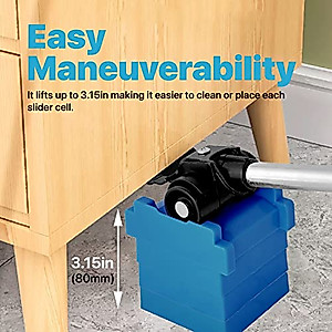 Heavy Duty Furniture Lifter - 4 Set Sliders with 8 Wheel Each for Easy Moving - Load Capacity up to 900lbs - Appliance Mover Dolly with Adjustable Height