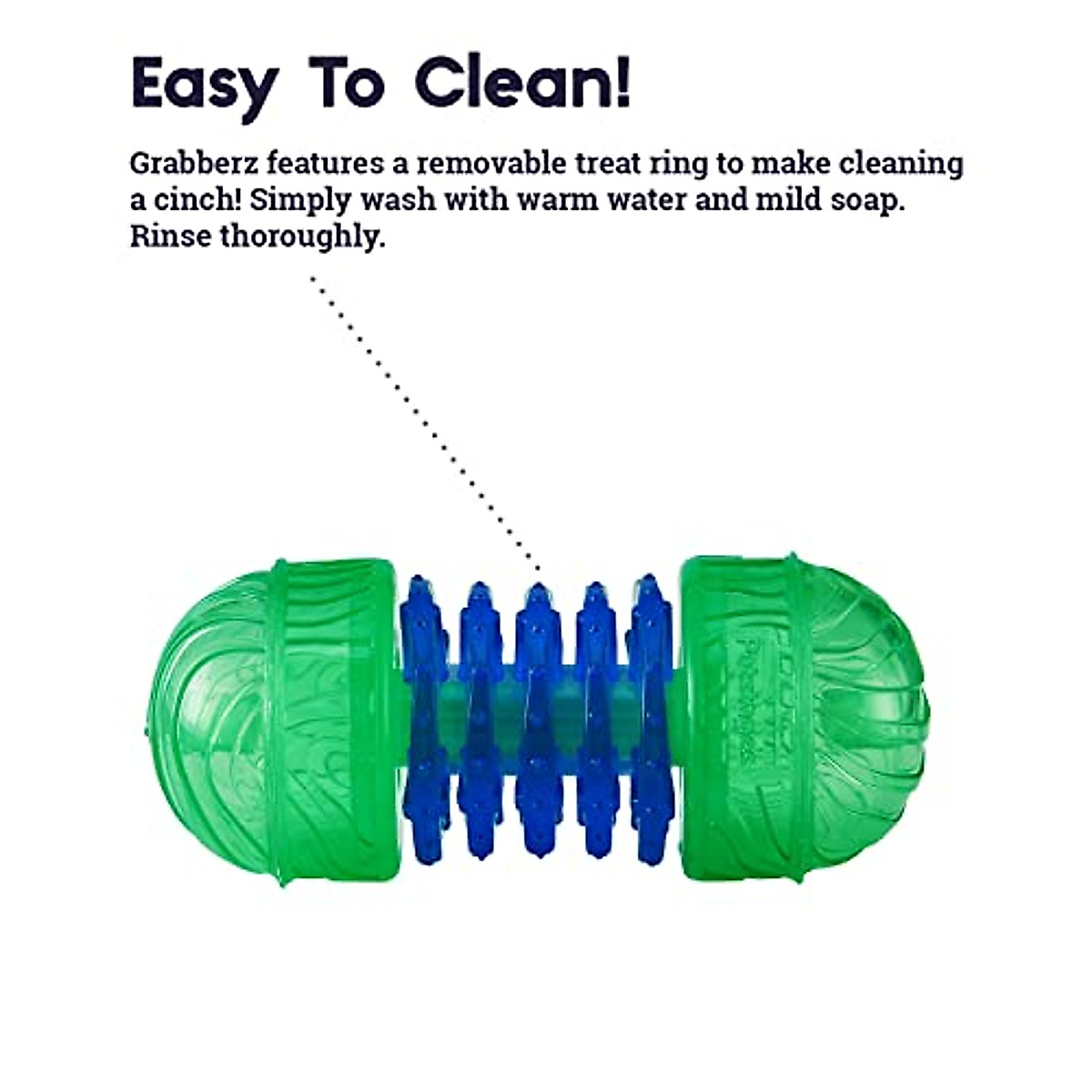 Petstages Grabberz Squeaky Dog Toy Treat Dispenser