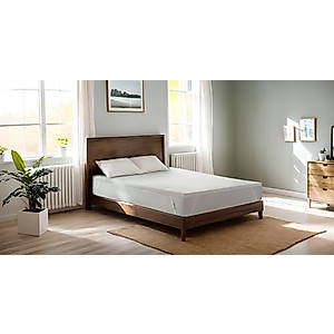 HOOMIC 4 Inch Short Queen Memory Foam Mattress Topper, Lavender Cooling Gel Infusion, Removable Bamboo Cover, Diamond Grid Pattern, CertiPUR-US Certified, Purple