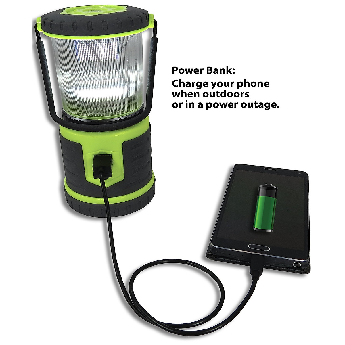 Tough Light USB Rechargeable Lantern | 400 Lumens | 200 Hours of Light | 6000mAh Power Bank | 6 Modes | Hanging Tent Lamp for Camping, Outdoors, Hurricane or Power Outage