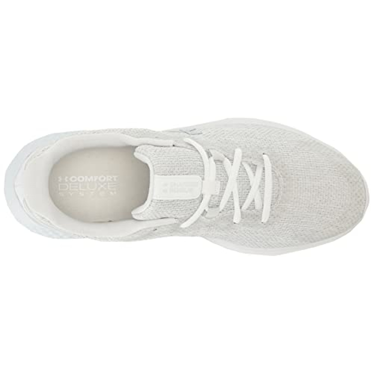 Under Armour Women's Charged Rogue 3 Knit, (102) White/Gray Mist/Iridescent, 8.5, US