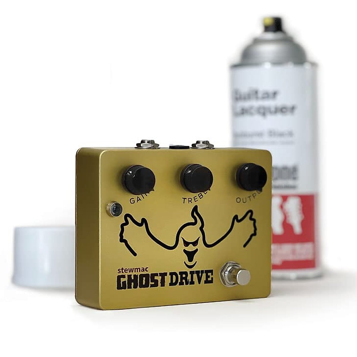 StewMac Ghost Drive Pedal DIY Build Your Own Overdrive Kit, With White Enclosure, Based on the Klon Centaur (12254-W)