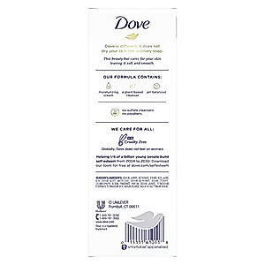Dove Beauty Bar Gentle Skin Cleanser Moisturizing for Gentle Soft Skin Care Original Made With 1/4 Moisturizing Cream 3.75 oz, 6 Bars