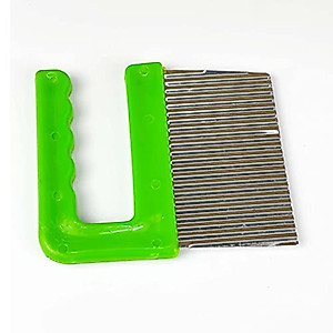 TJ-Store Set of 3 Pieces Crinkle Cutter for veggies, crinkle fry cutter for potatoes with zig zag cutter for food - 3 wavy size